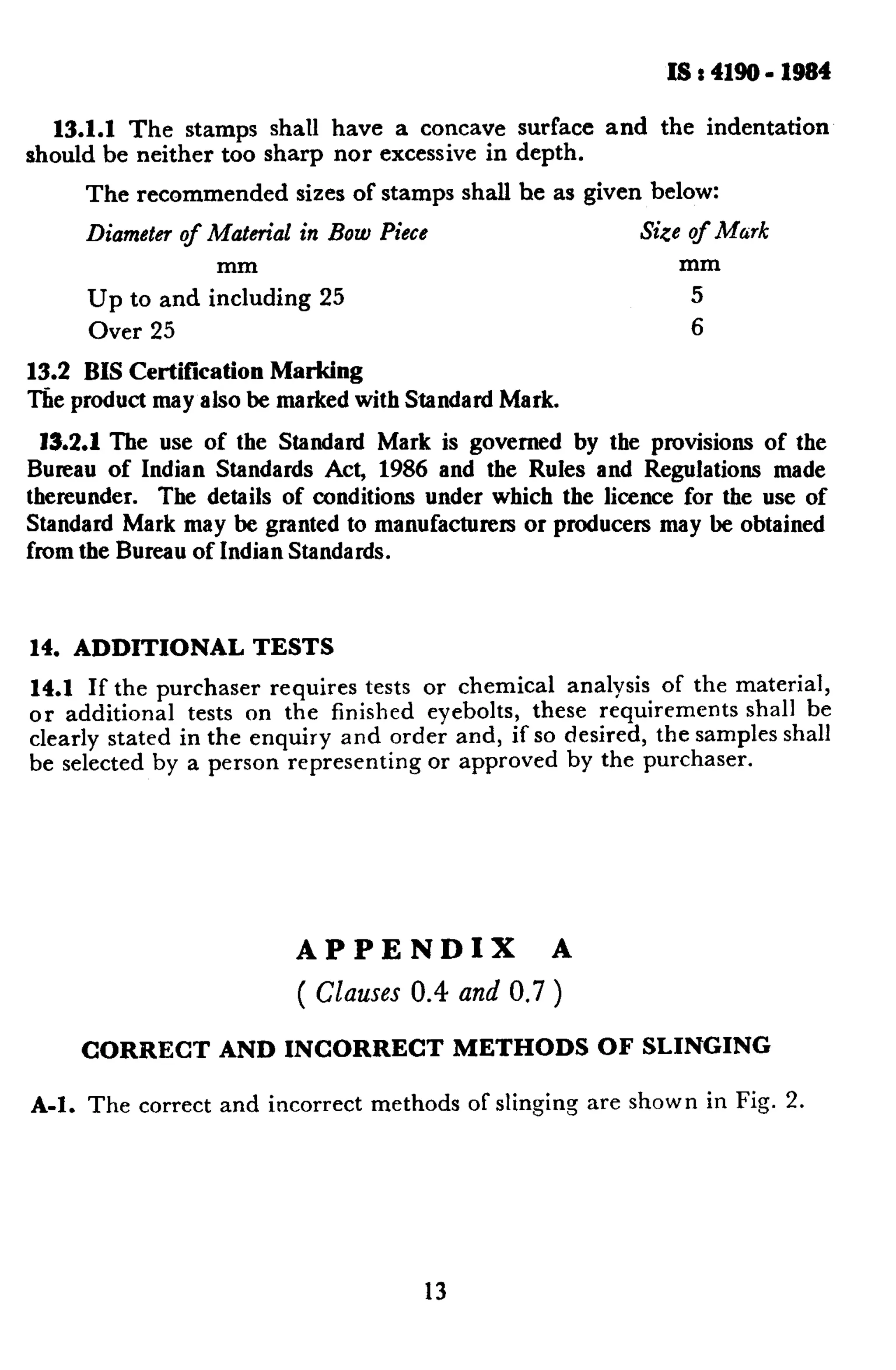 Is 4190.1984 lifting eye bolts | PDF