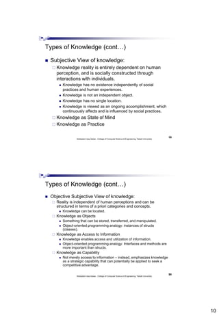 Is421 lecture01(intro to knowledge management systems) | PDF