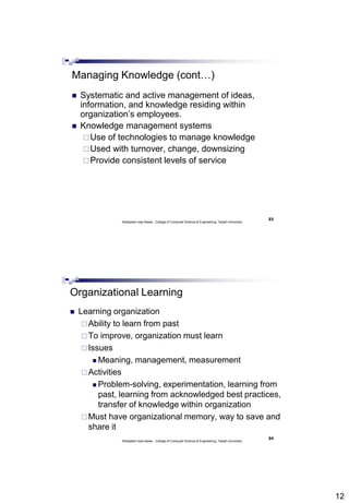 Is421 lecture01(intro to knowledge management systems) | PDF