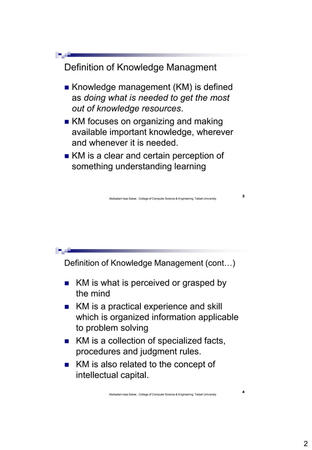 Is421 lecture01(intro to knowledge management systems) | PDF | Internet | Computing