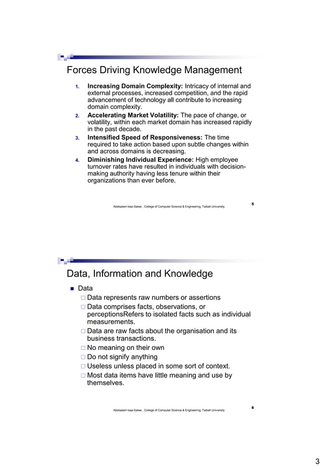 Is421 lecture01(intro to knowledge management systems) | PDF | Internet | Computing