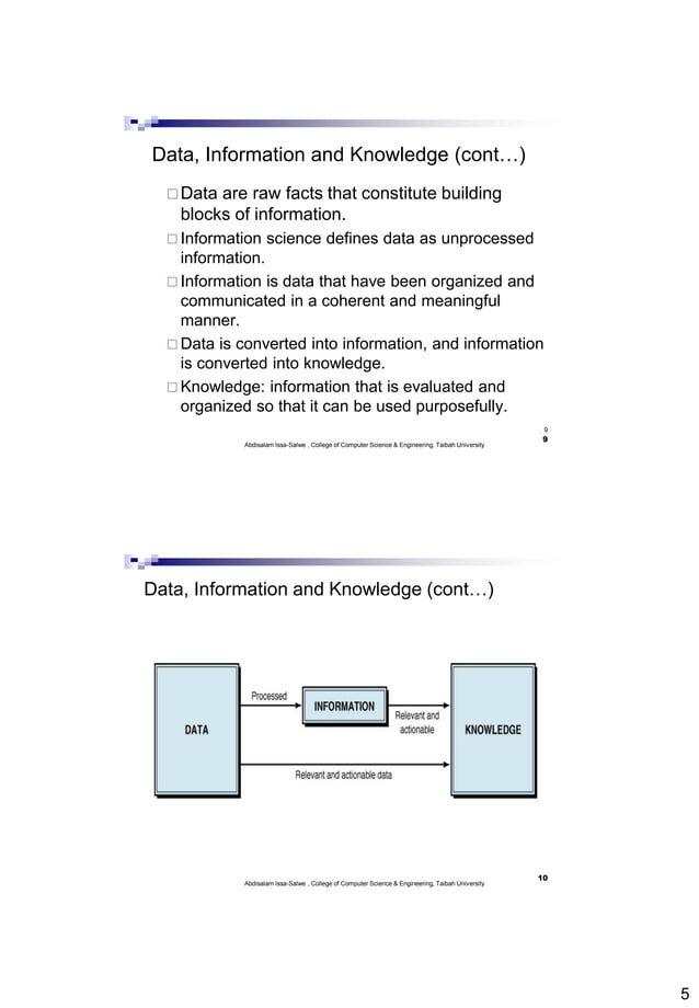 Is421 lecture01(intro to knowledge management systems) | PDF