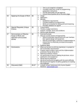 Is43 Developing A Control System Scope Of Work Talking Points | PDF