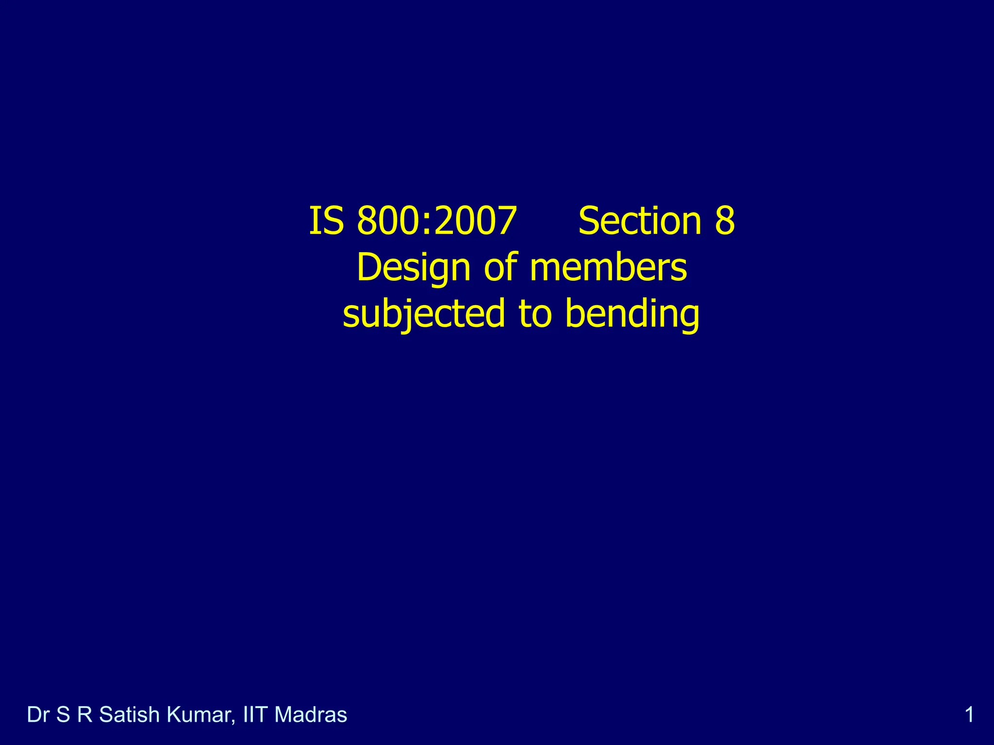 IS800-8Beam as a civil definition of design | PPT