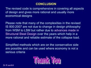 IS800overview based on IS800 indian steel code | PPT