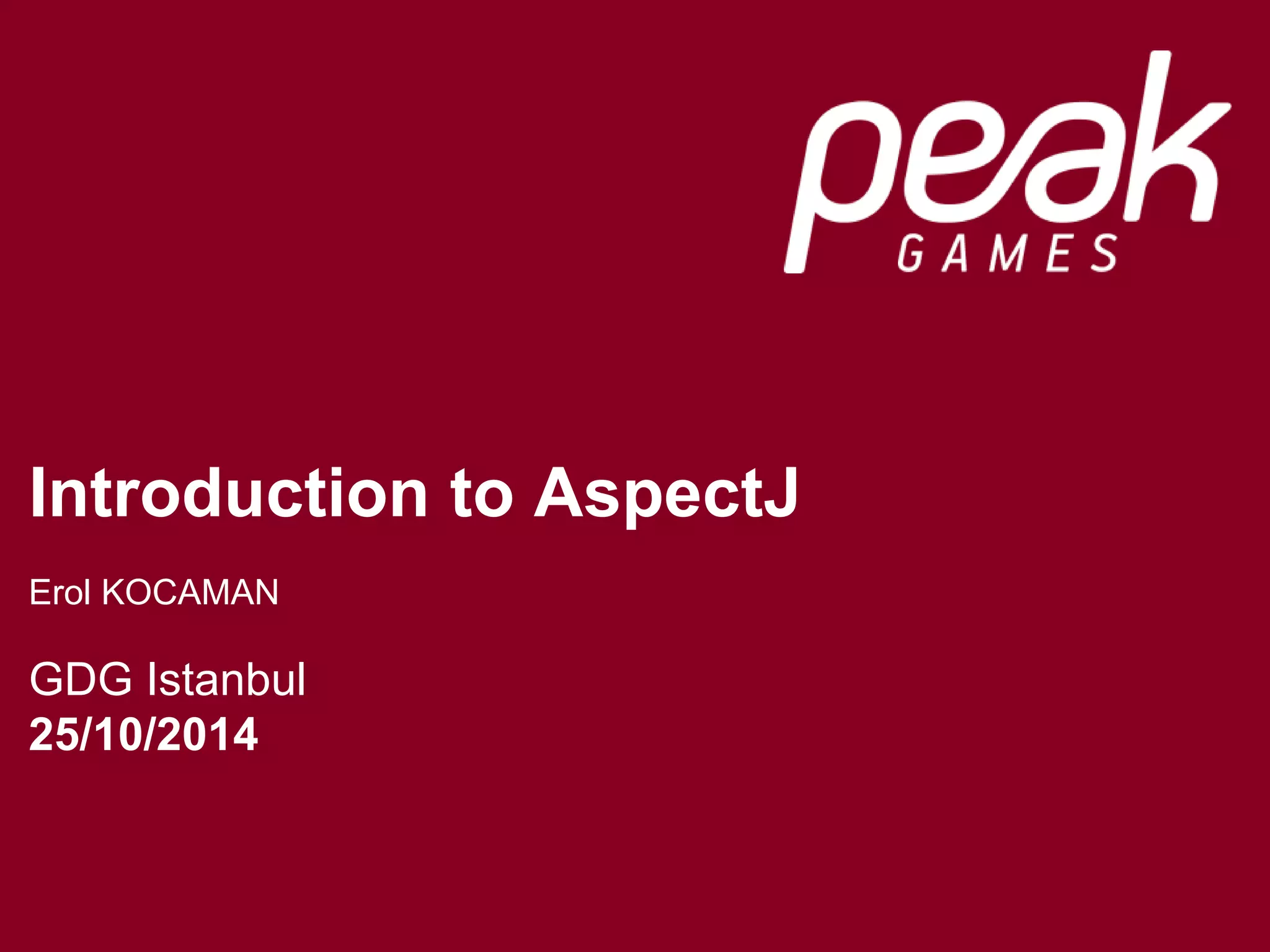 AspectJ Android with Example | PPT
