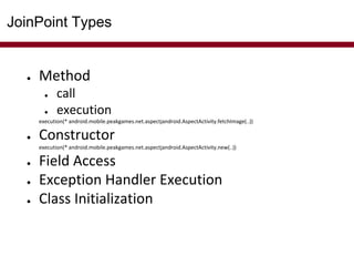 AspectJ Android with Example | PPT
