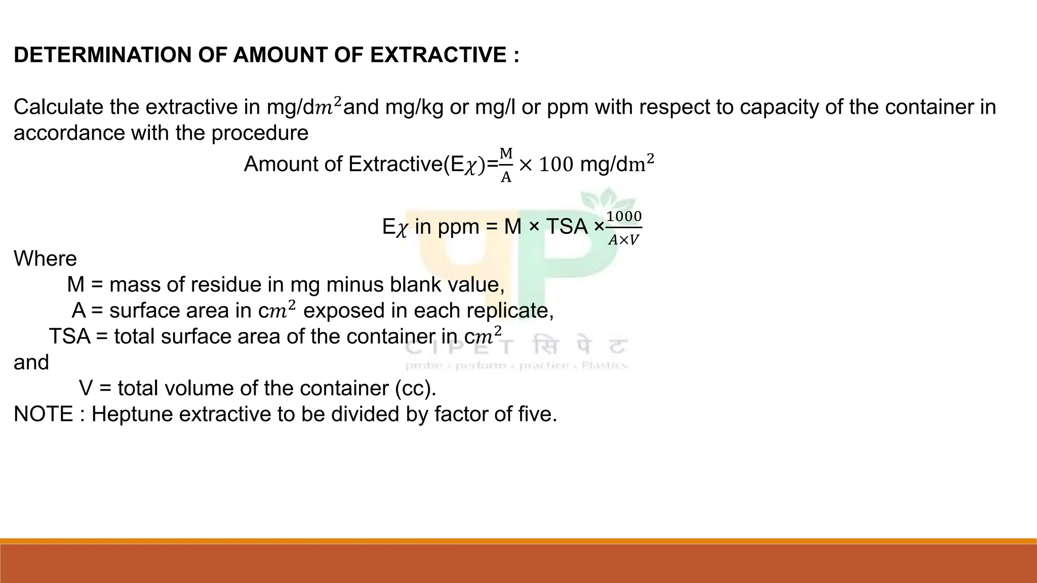 IS 9845 overall migration test for woven sac | PPTX
