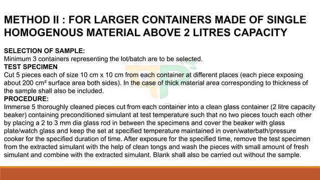 IS 9845 overall migration test for woven sac | PPTX | Desserts and ...