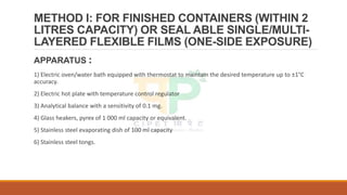 IS 9845 overall migration test for woven sac | PPTX