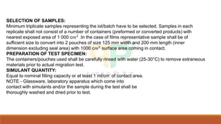 IS 9845 overall migration test for woven sac | PPTX