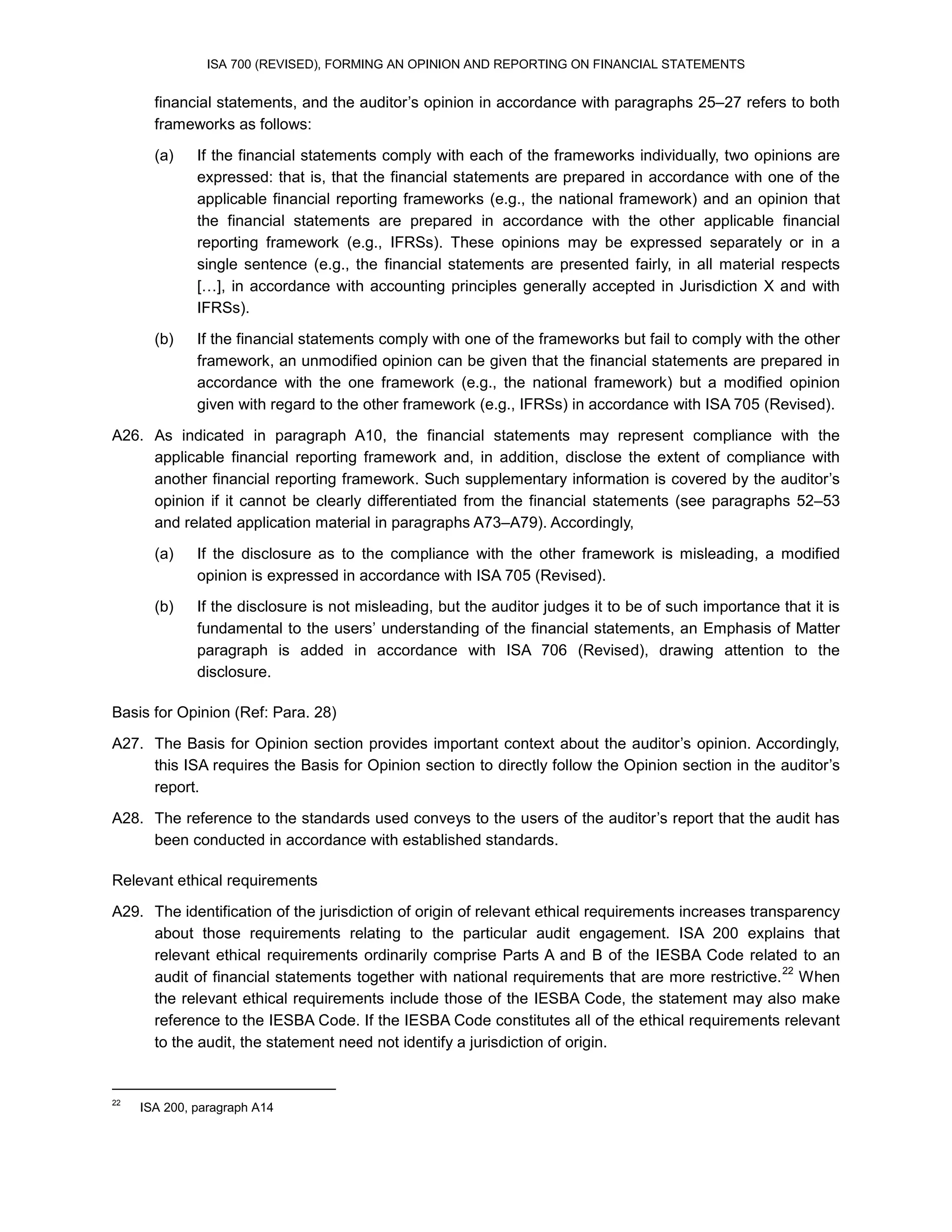 ISA: 700-Revised | PDF