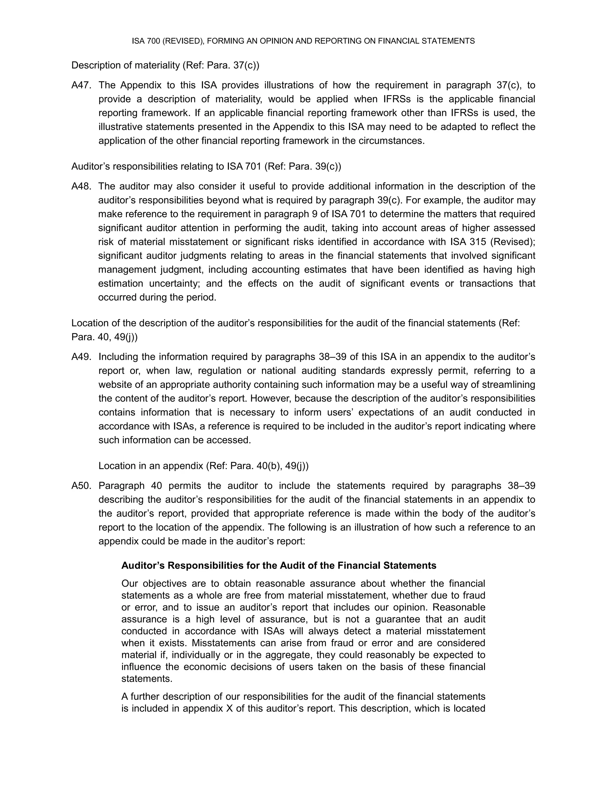 ISA: 700-Revised | PDF