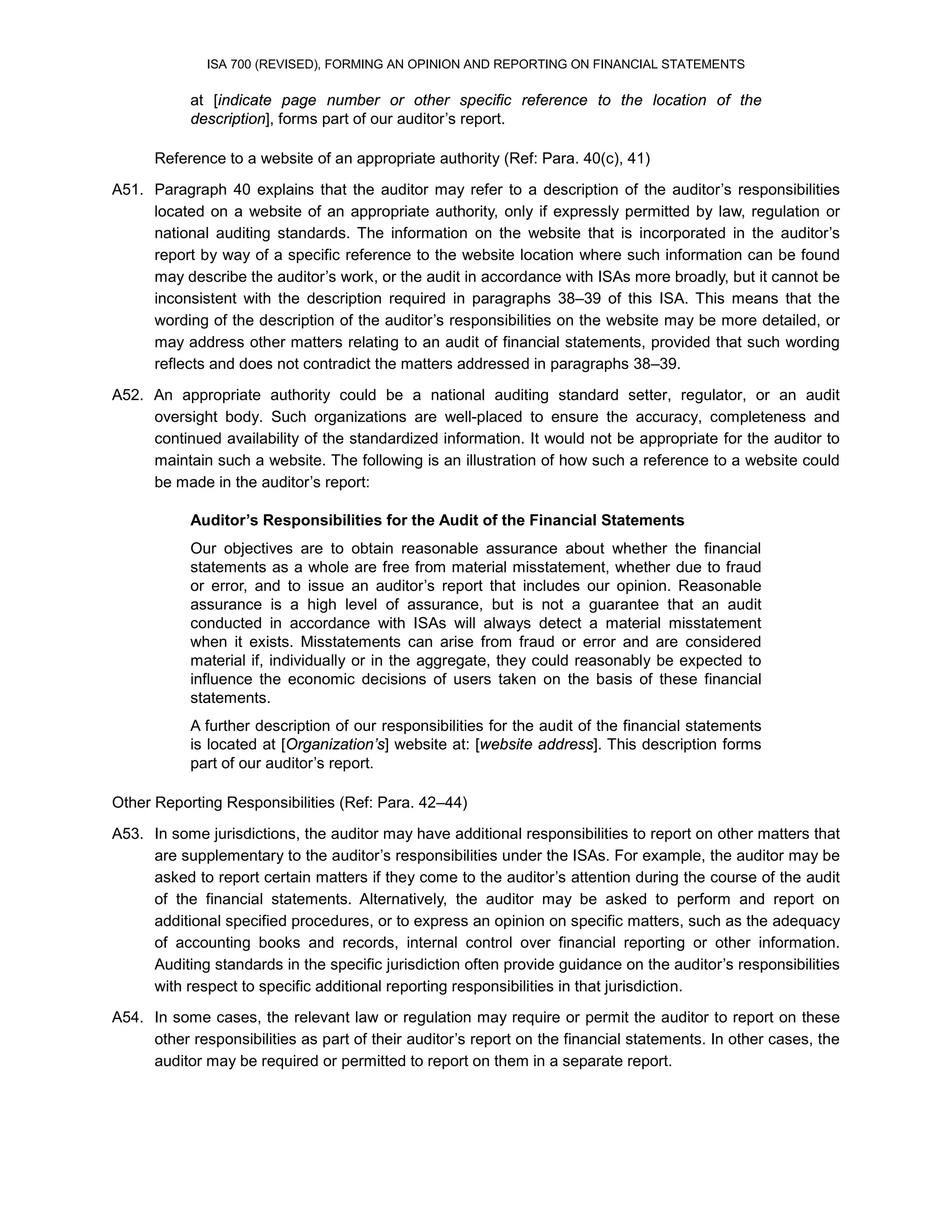 ISA: 700-Revised | PDF