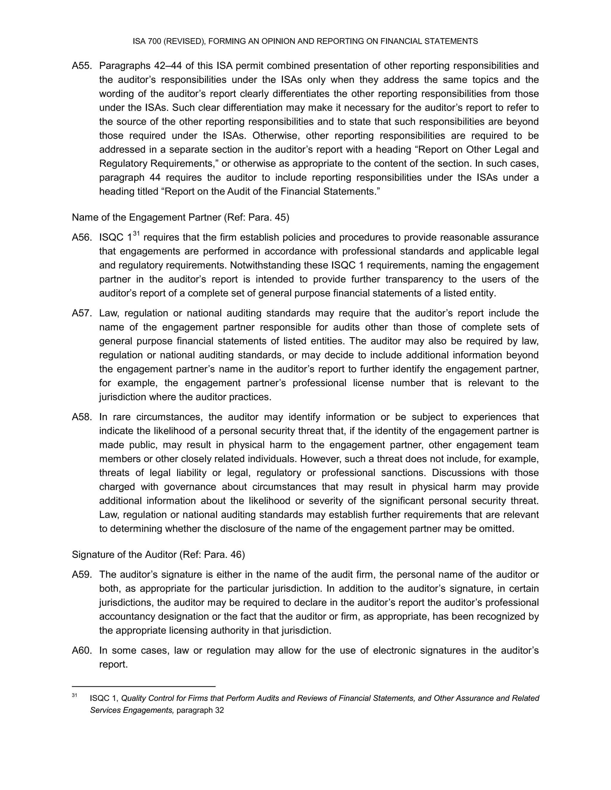 ISA: 700-Revised | PDF