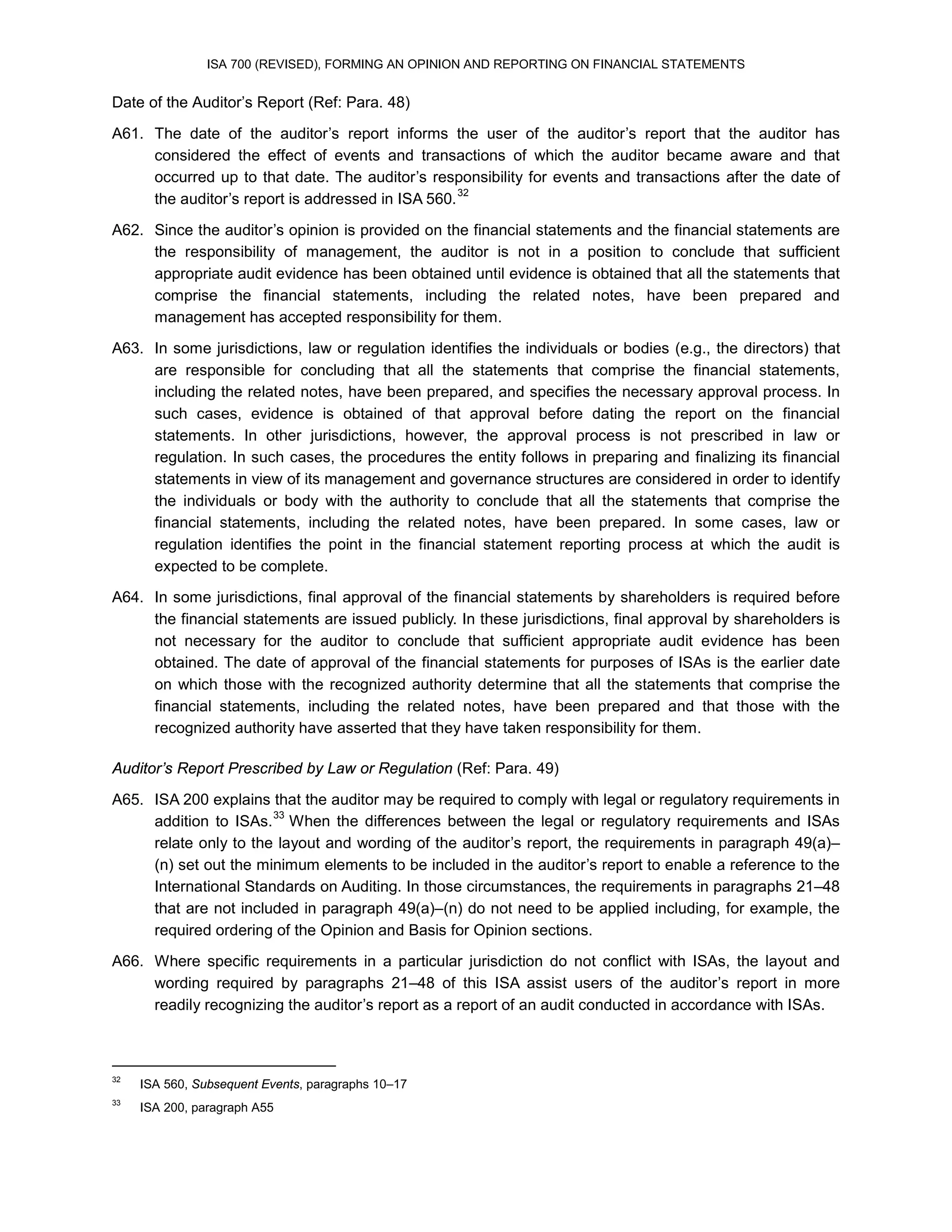 ISA: 700-Revised | PDF