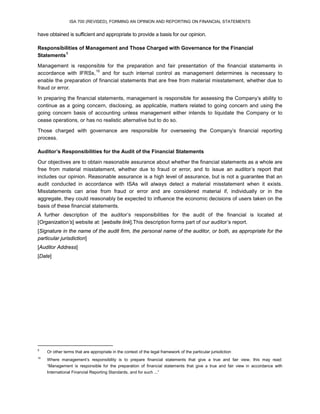 ISA: 700-Revised | PDF