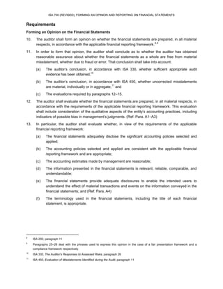 ISA: 700-Revised | PDF