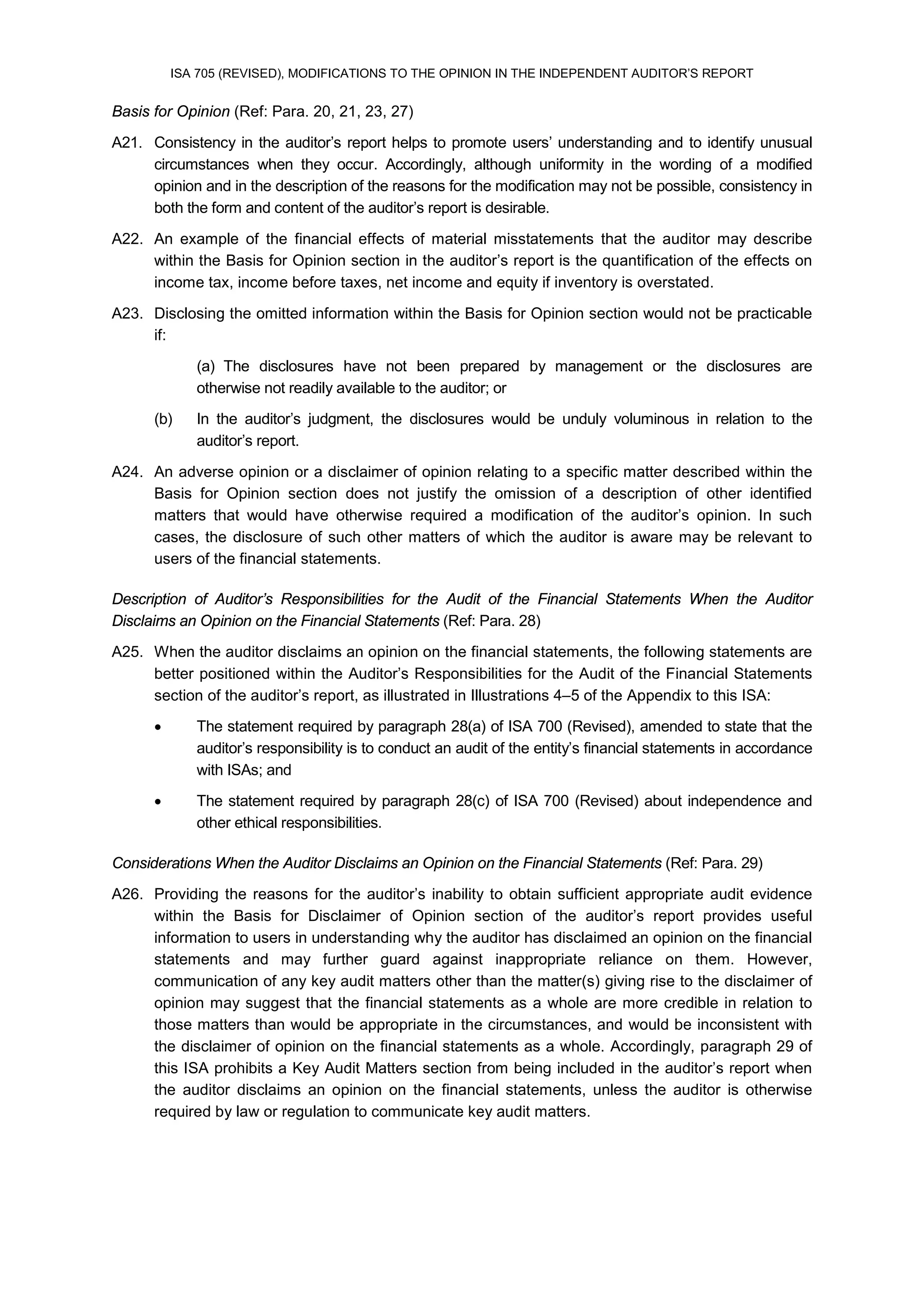 ISA: 705-Revised | PDF