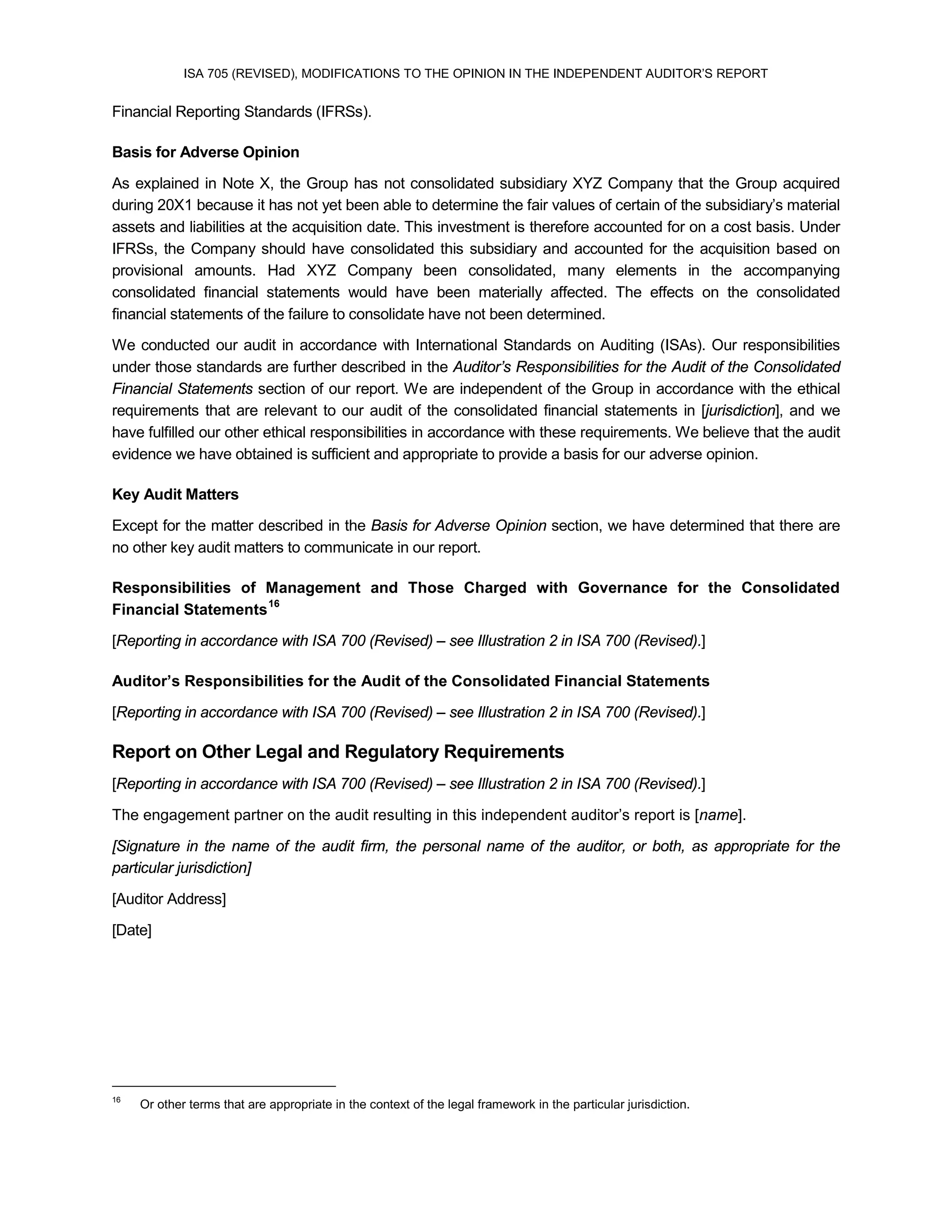 ISA: 705-Revised | PDF