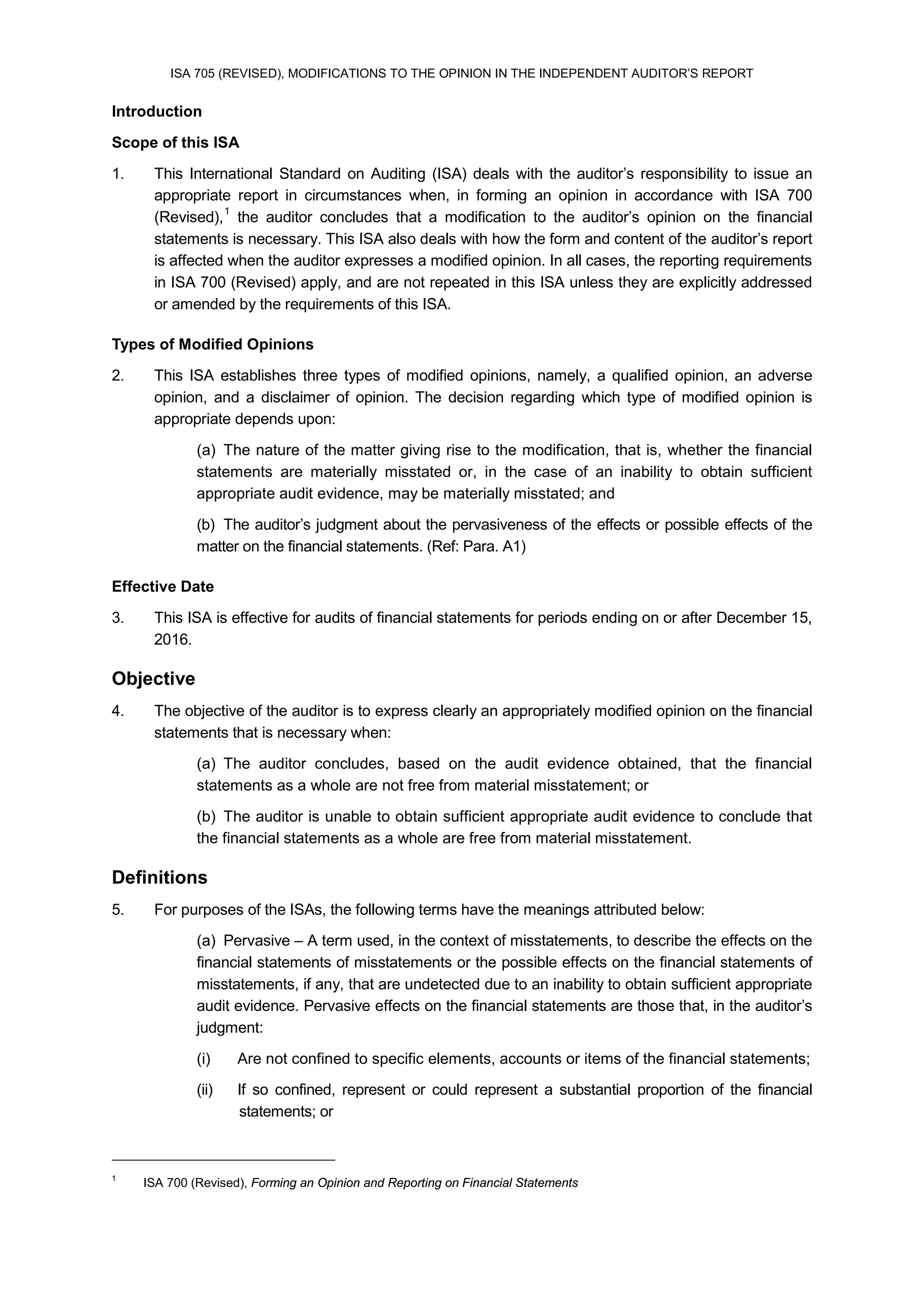 ISA: 705-Revised | PDF