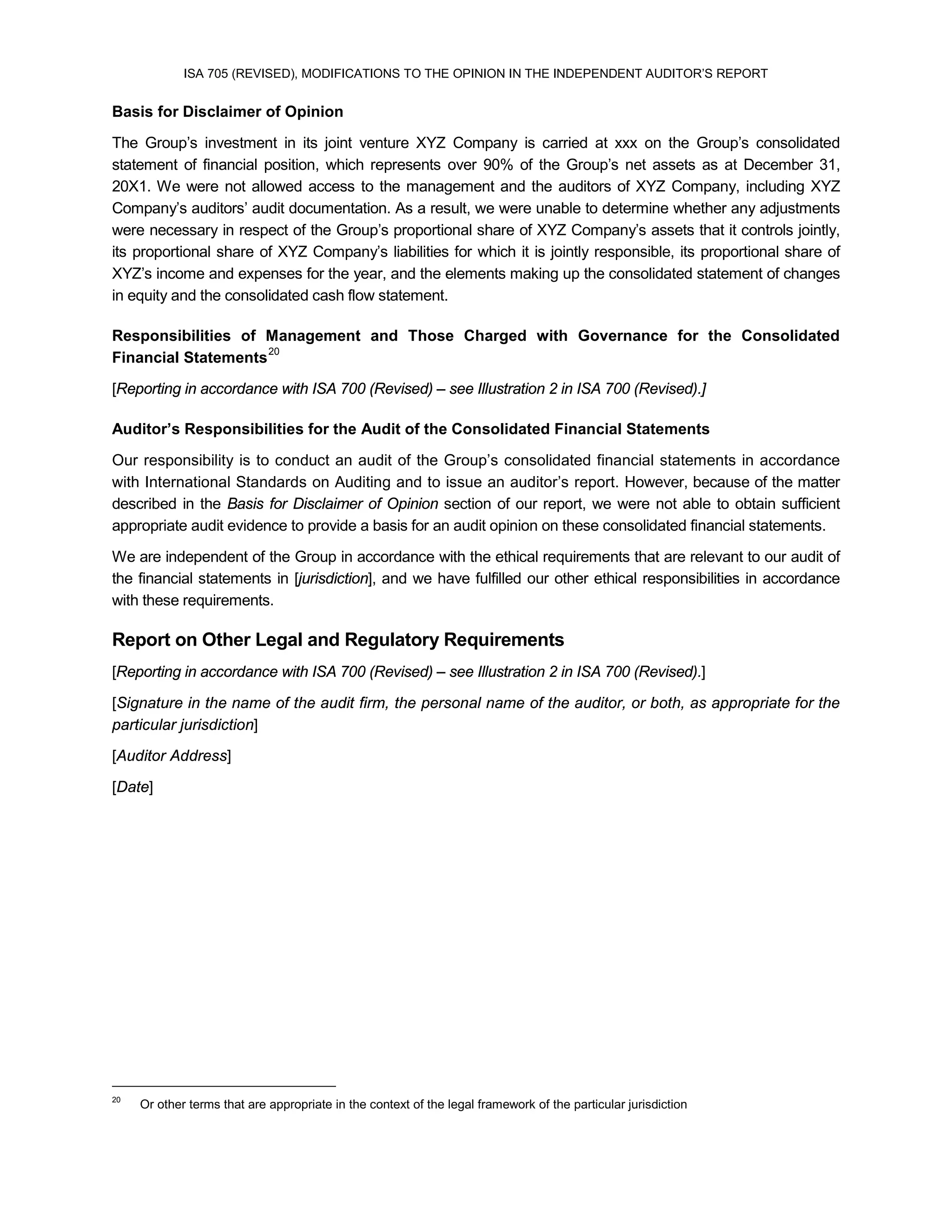 ISA: 705-Revised | PDF