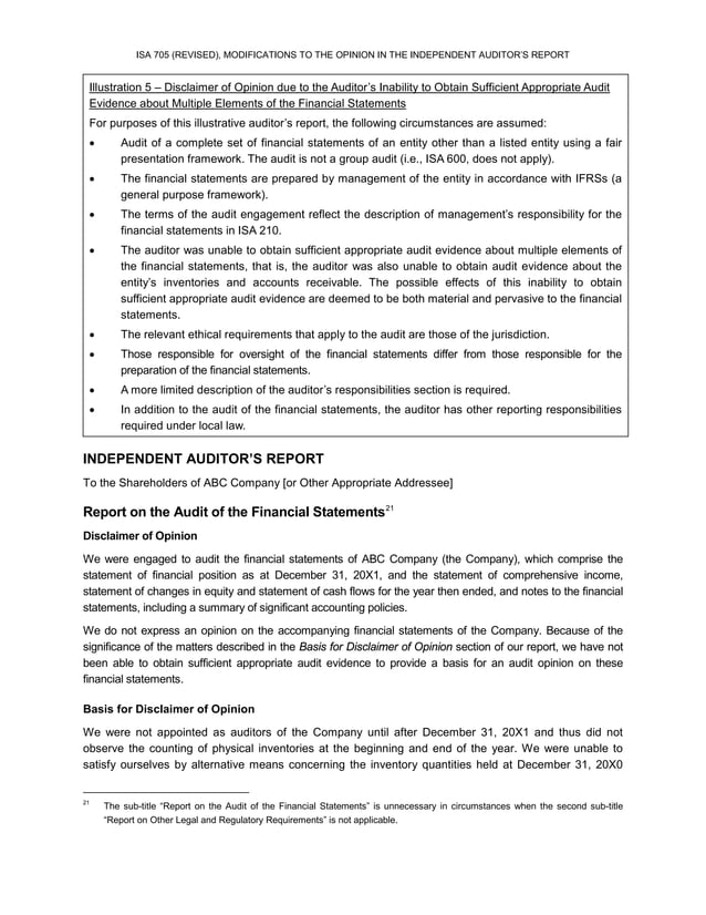 ISA: 705-Revised | PDF