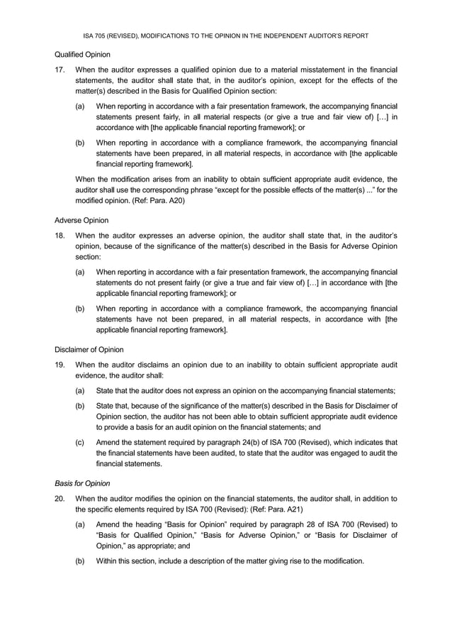 ISA: 705-Revised | PDF