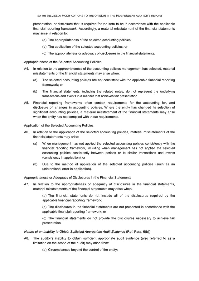 ISA: 705-Revised | PDF