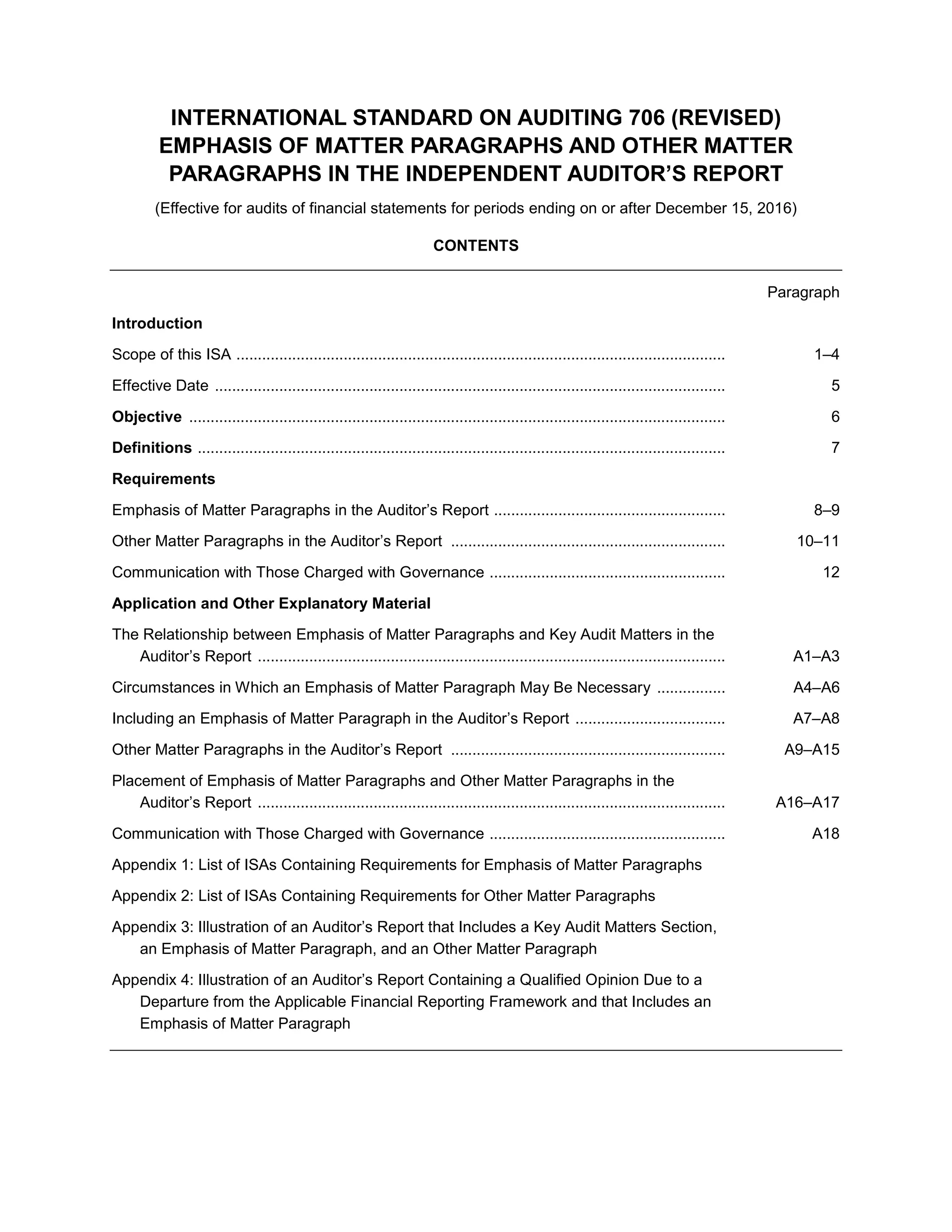 ISA: 706-Revised | PDF