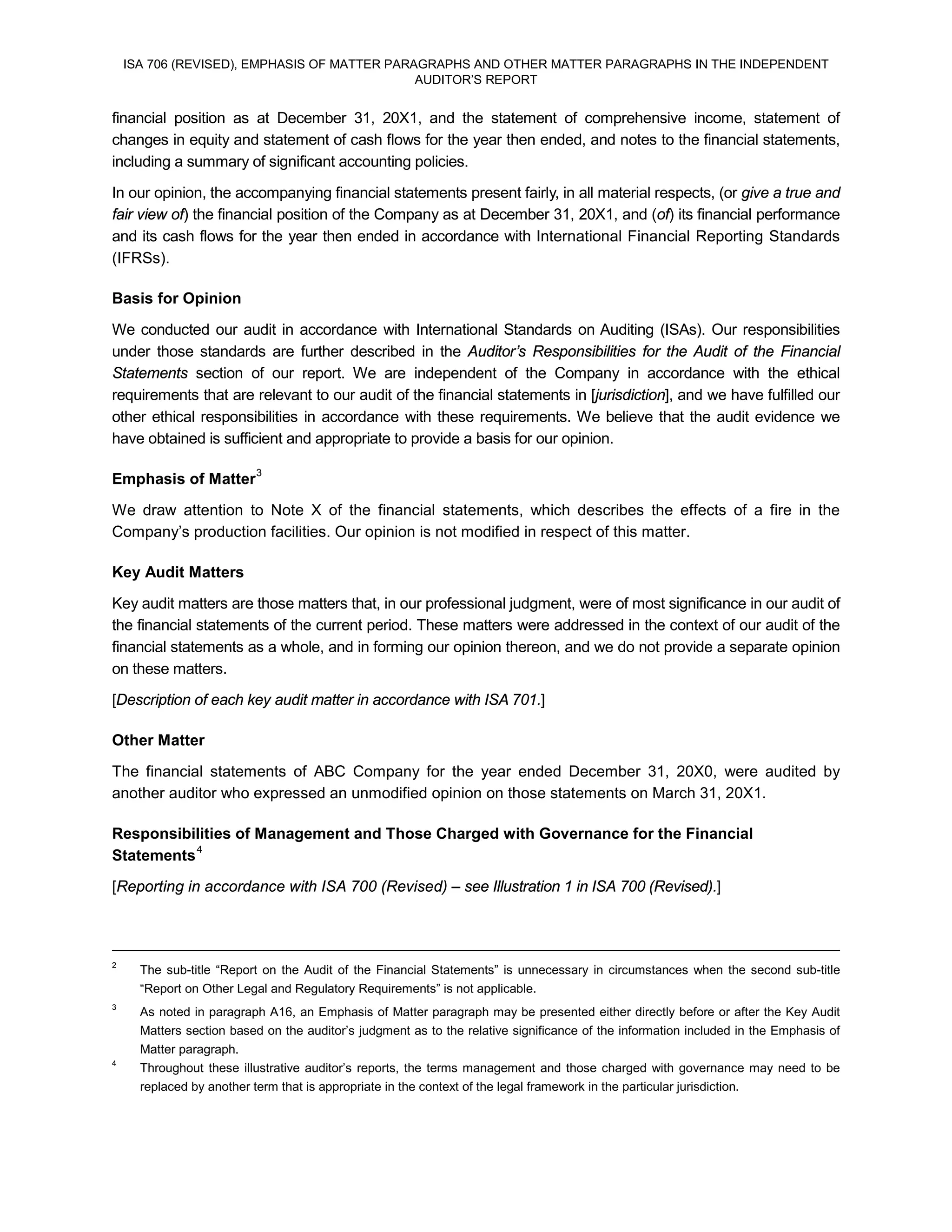 ISA: 706-Revised | PDF