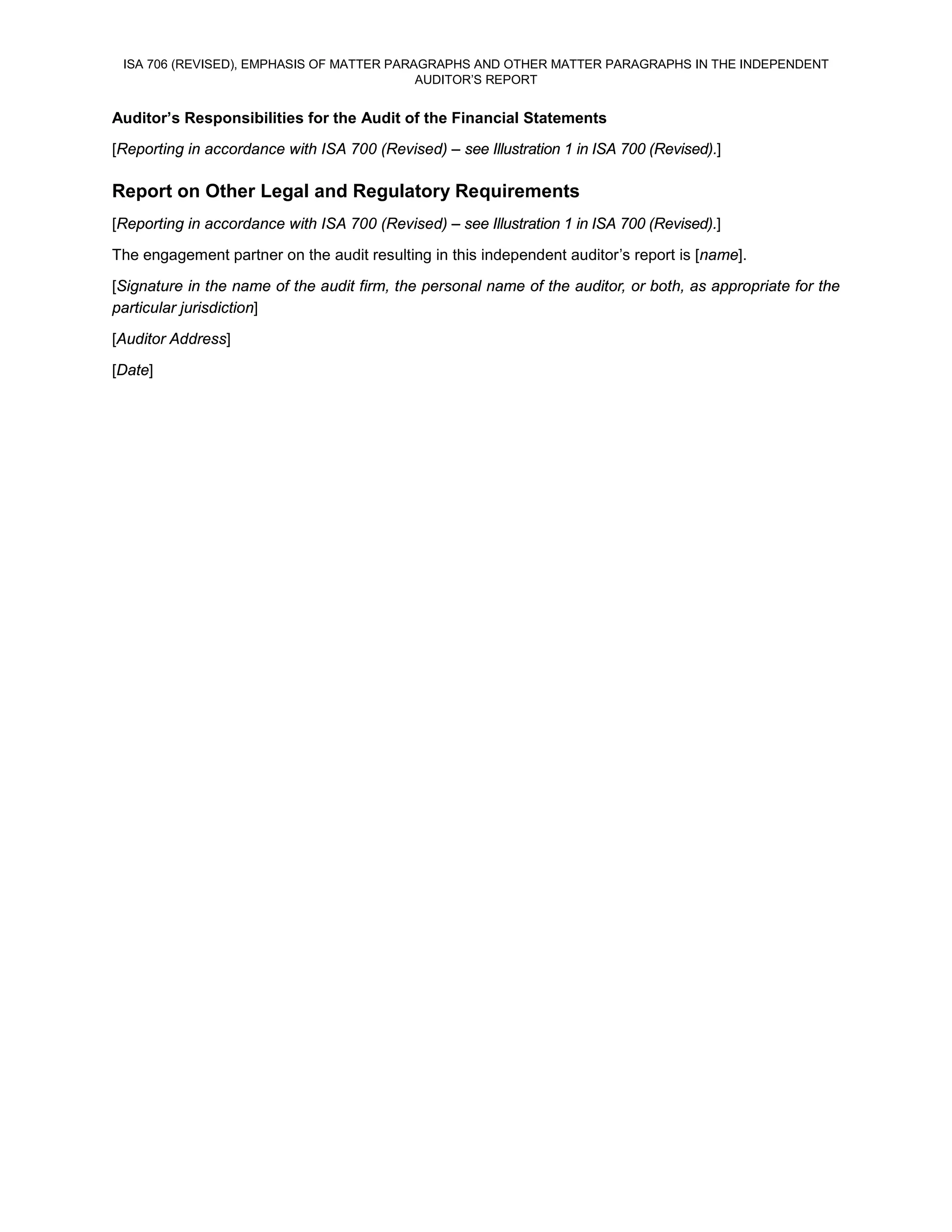 ISA: 706-Revised | PDF