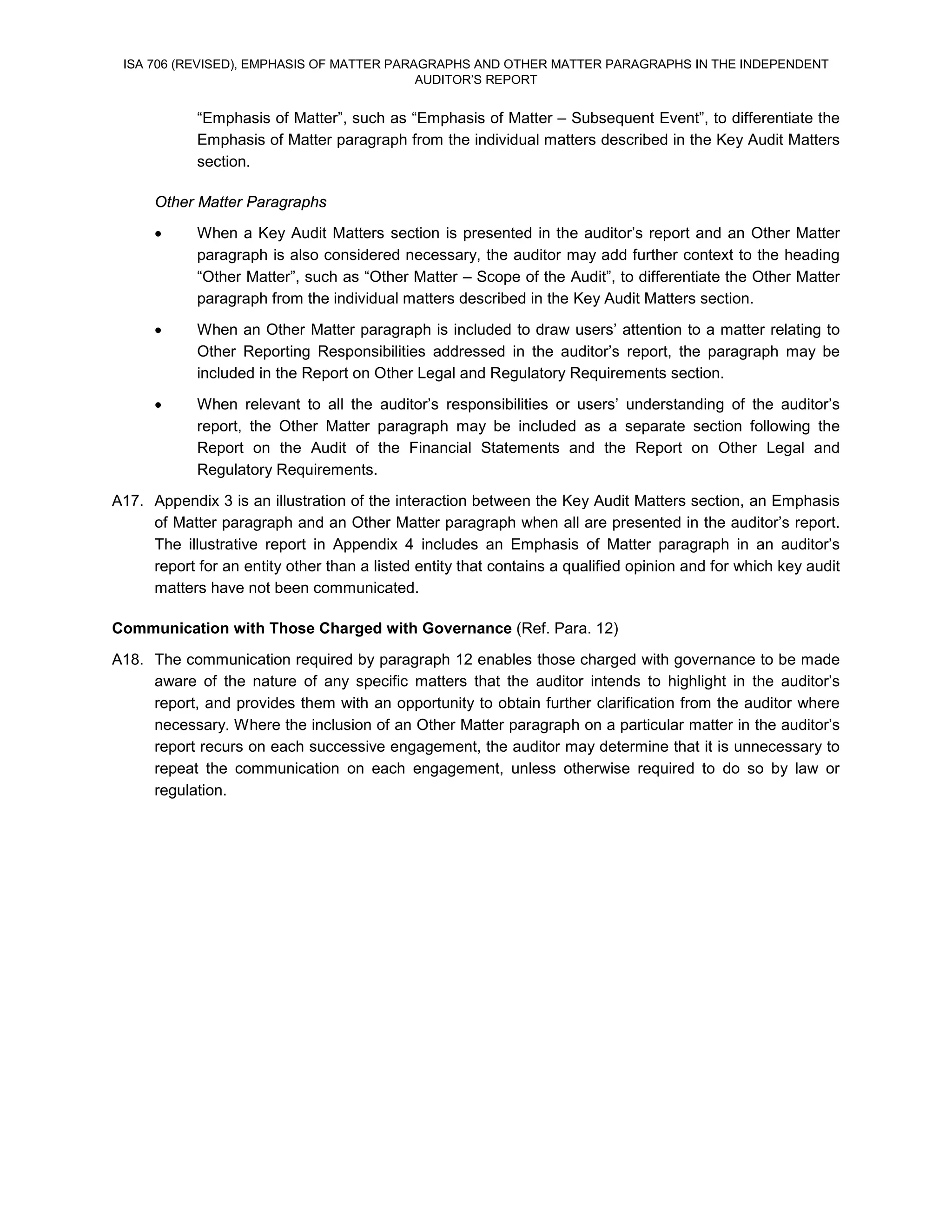 ISA: 706-Revised | PDF