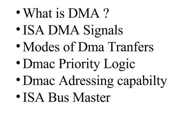 Isa Dma & Bus Masters | PPT