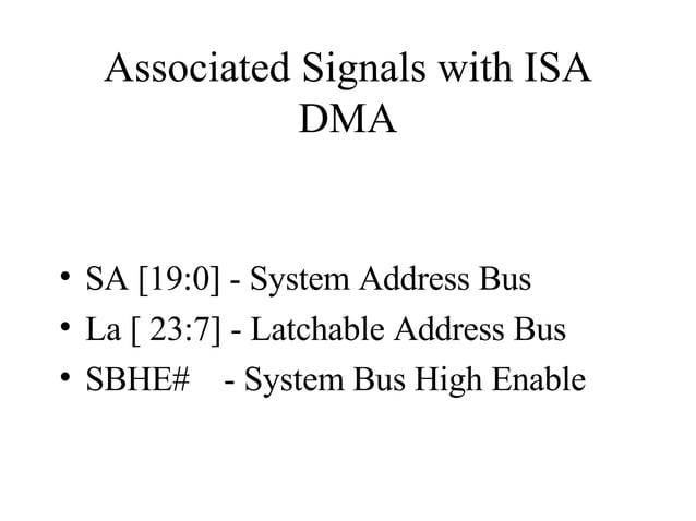 Isa Dma & Bus Masters | PPT