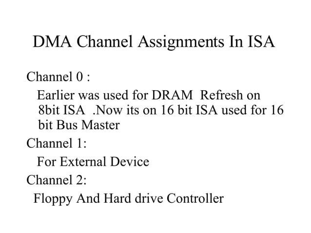 Isa Dma & Bus Masters | PPT