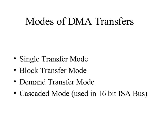 Isa Dma & Bus Masters | PPT