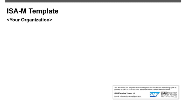 ISA M Template for cloud implemenation DRP | PPT