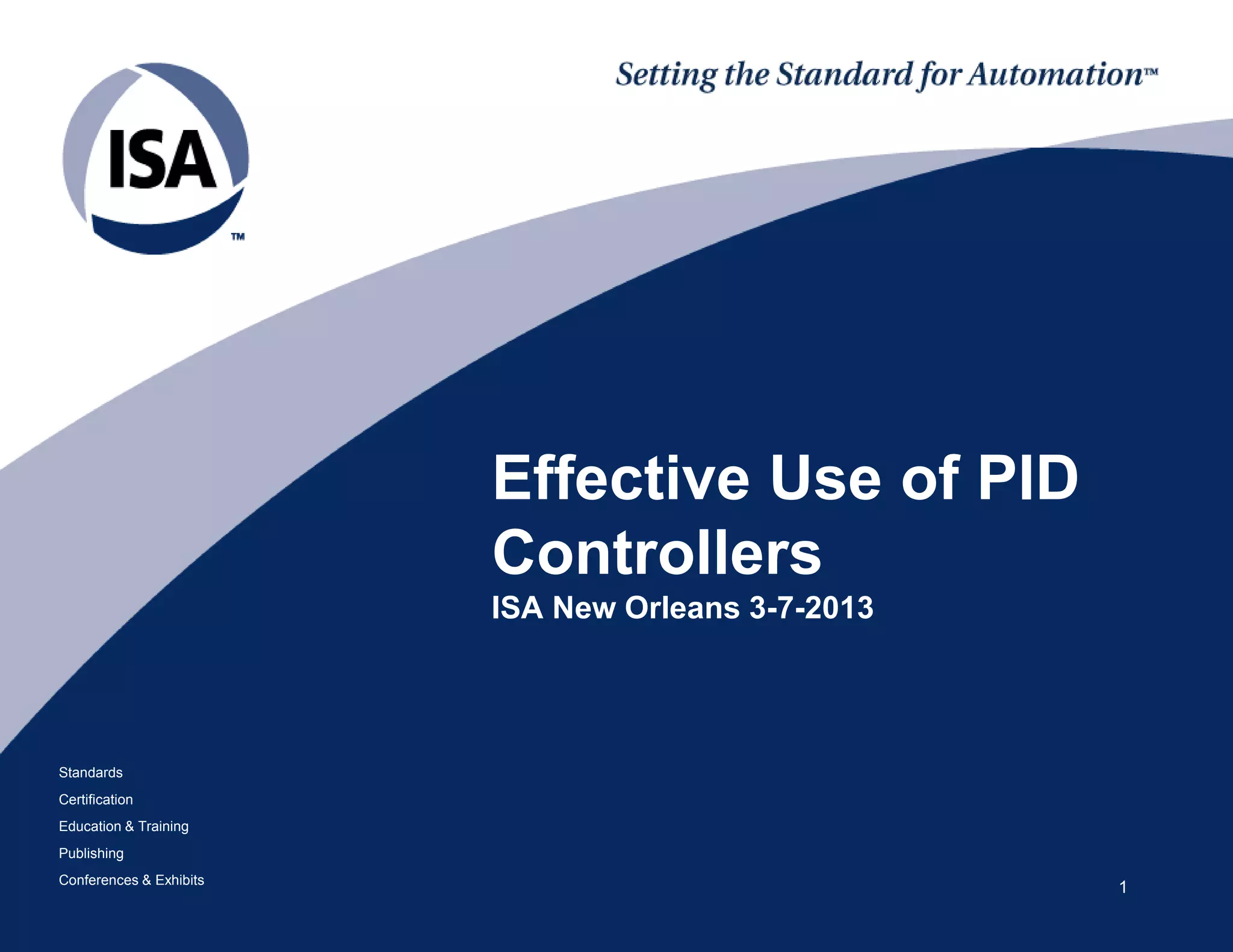 ISA Effective Use of PID Controllers 3-7-2013 | PDF