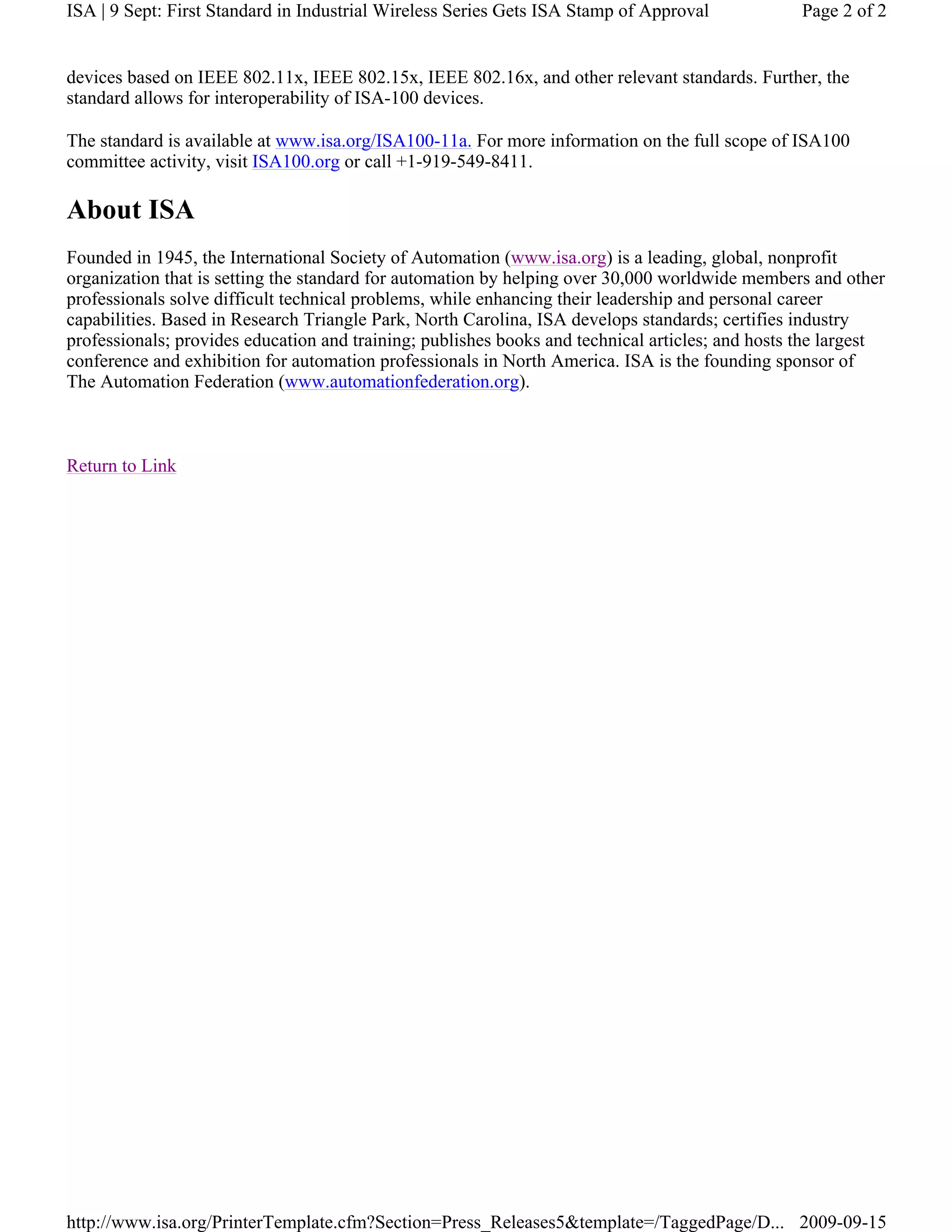 Isa100 approved by isa annotated | PDF