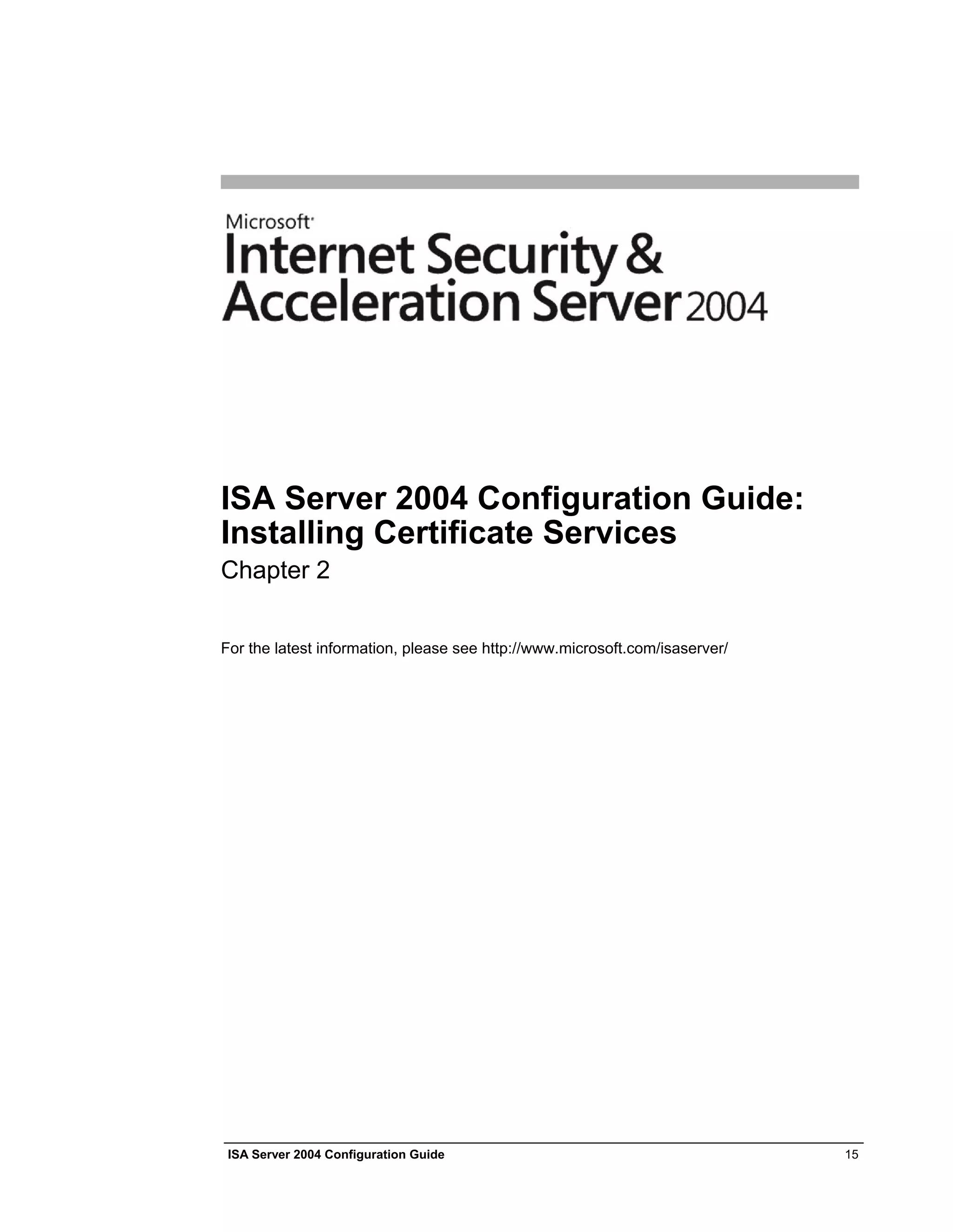 Isa2004 Configuration Guide | PDF