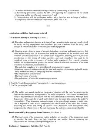Isa 300 Planning An Audit Of Financial Statements En Ingles | DOCX