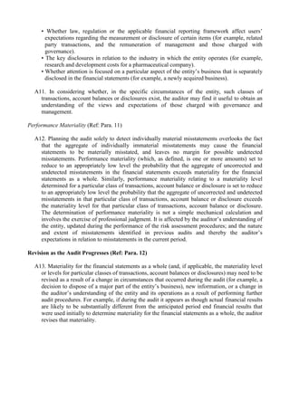 Isa 320 materiality in planning and performing an audit en ingles | DOCX