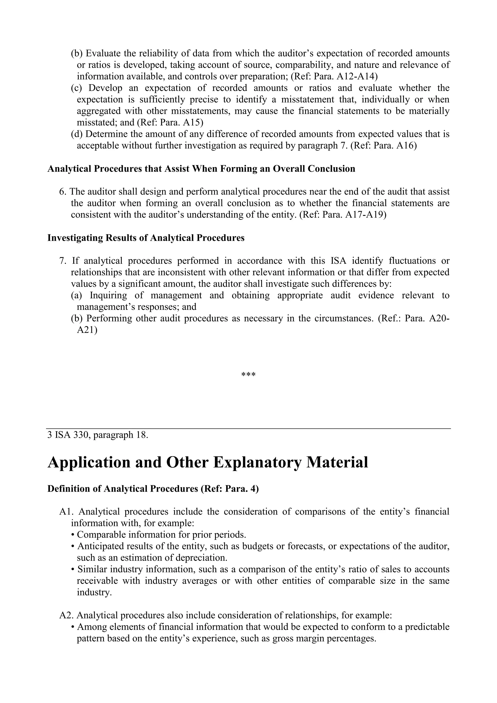 Isa 520 analytical procedures en ingles | DOCX