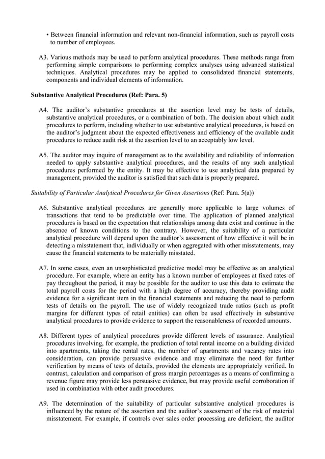 Isa 520 analytical procedures en ingles | DOCX | Business Accounting ...
