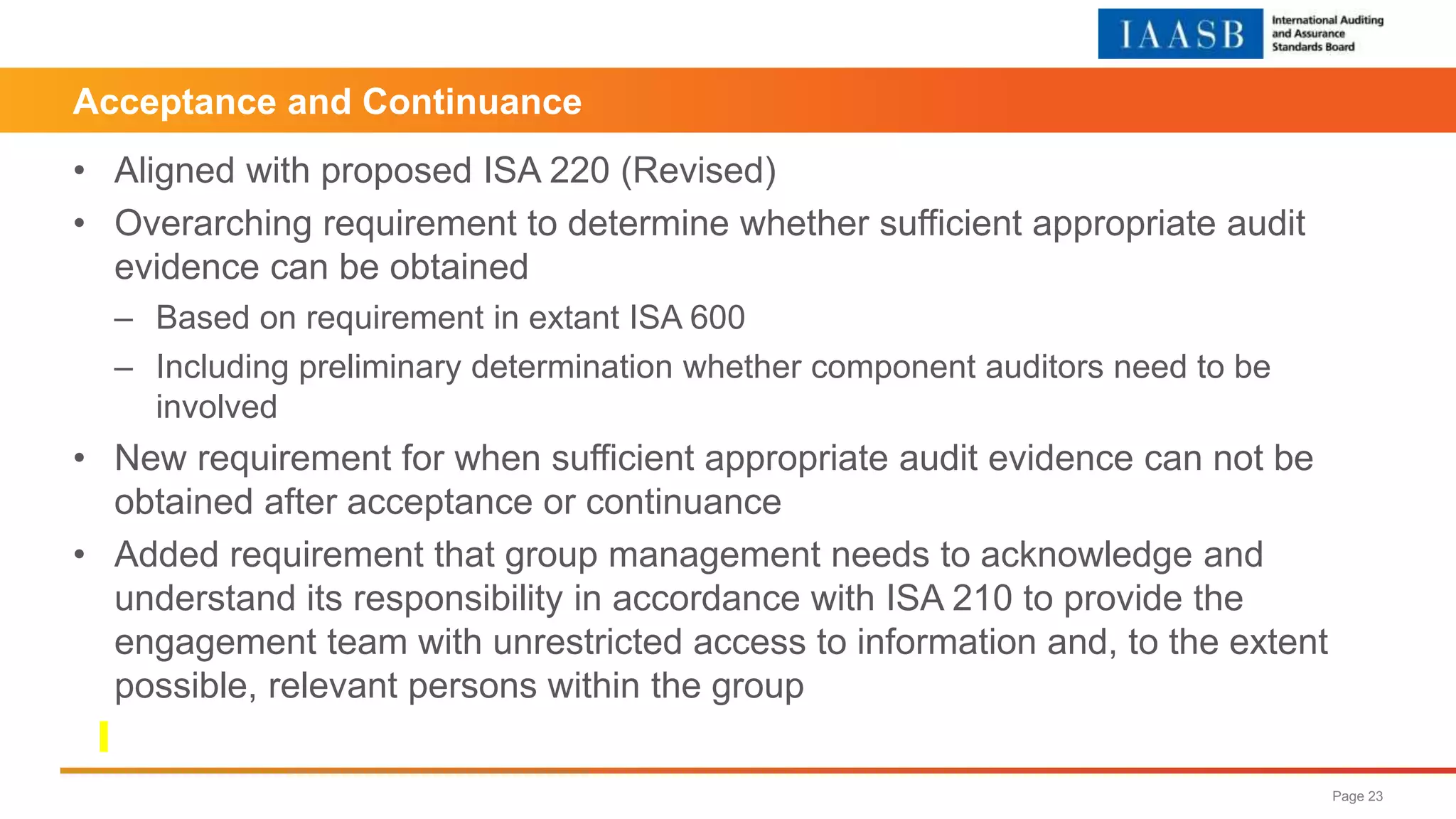 Exposure Draft ISA 600 – Group Audits | PPTX
