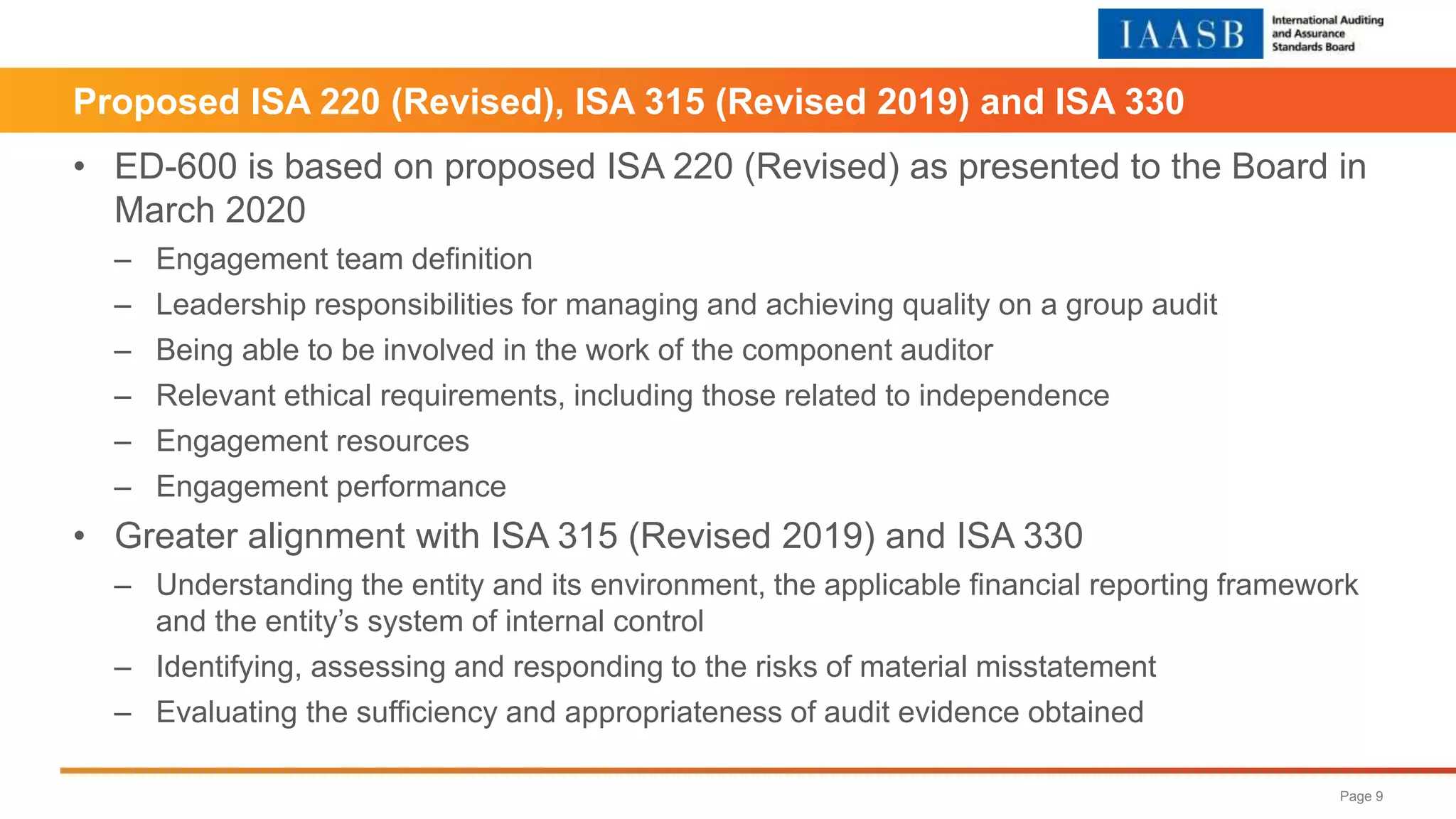 Exposure Draft ISA 600 – Group Audits | PPTX