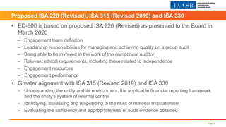 Exposure Draft ISA 600 – Group Audits | PPTX