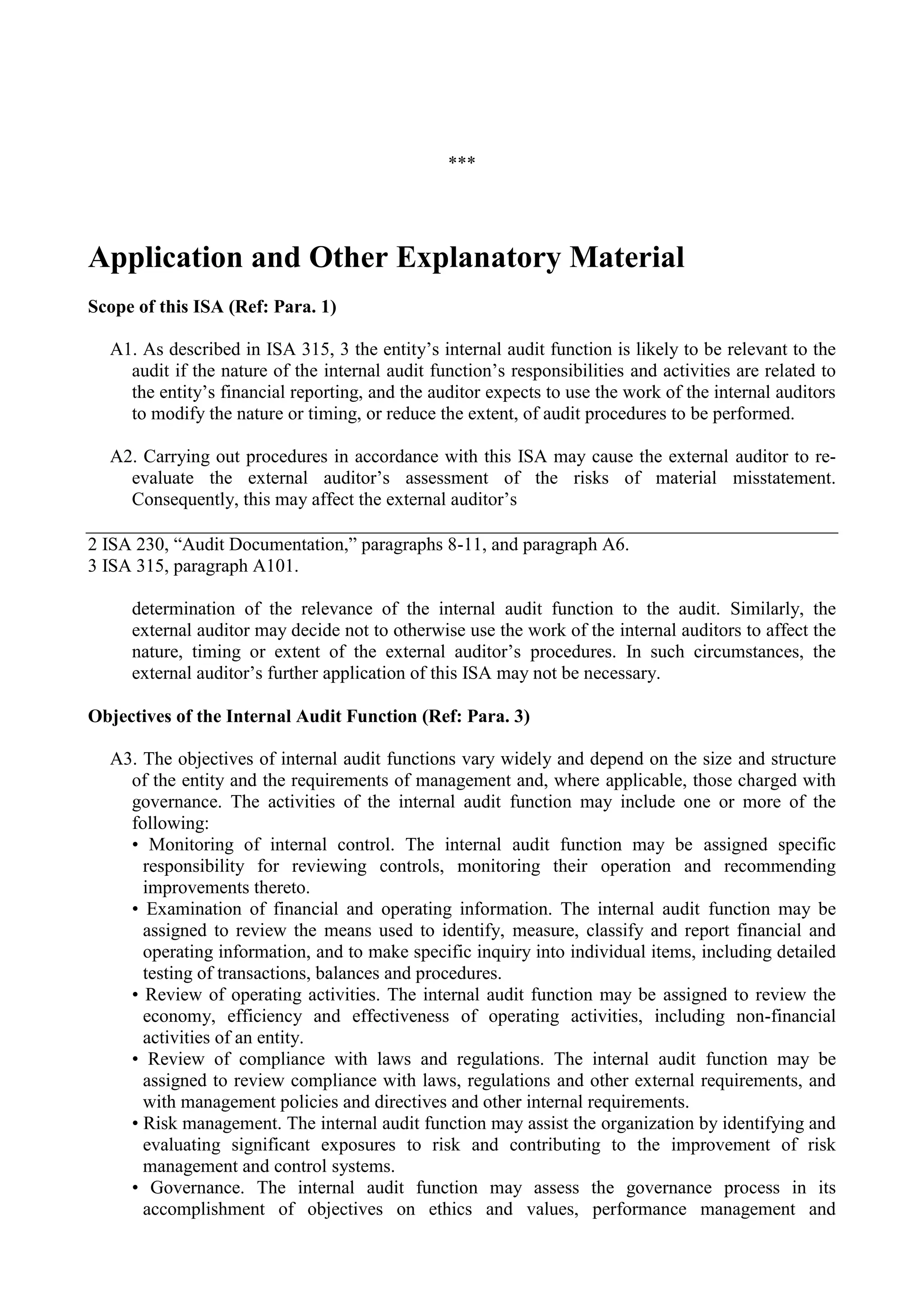 Isa 610 using the work of internal auditors en ingles | DOCX