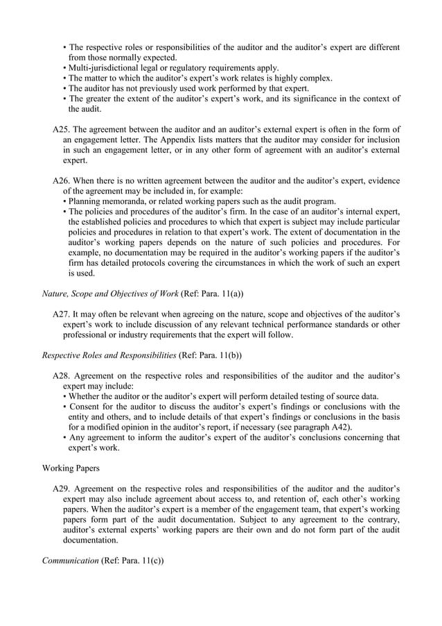 Isa 620 Using The Work Of An Auditor’S Expert En Ingles